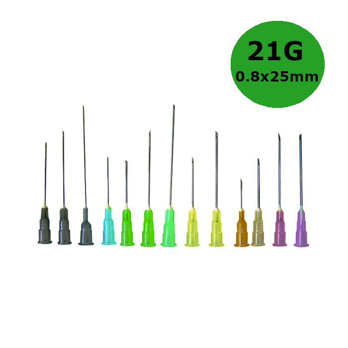 Aiguilles Microlance BD 21G 0,80x25mm Vert, boîte de 100 - FM Medical