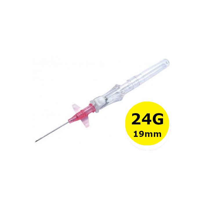 Cathéter court à ailettes Introcan Certo, 24G 19mm, Jaune, B.Braun, la ...