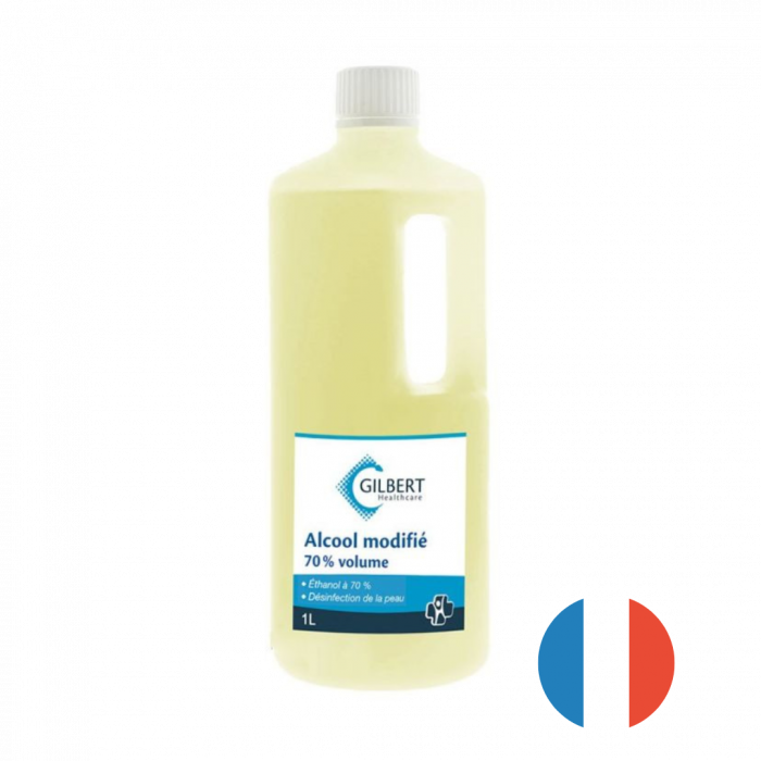 Alcool modifié 70% vol, bidon de 1 litre - FM Medical