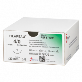 Suture Filapeau monofil polyamide non résorbable Bleu, 5/0, Aig. 12mm ...