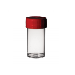 Pot droit 40ml en PP CLEAR transparent avec bouchon rouge Stérile ...